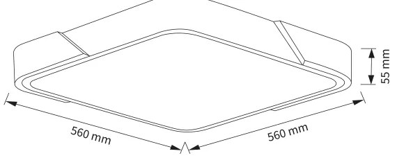 Brilagi - LED Stmívat. svítidlo PILANA LED/60W/230V dub/černá 56x56 cm + DO