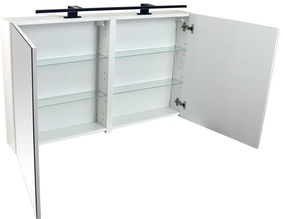 Comodo Zrcadlová skříňka Montana 100 ZS LED-B s osvětlením Any LED 80 B, černá