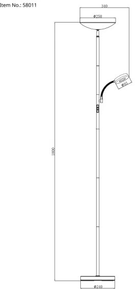 Globo 58011 - LED Stmívatelná stojací lampa SKOPO LED/20W/230V + LED/5W
