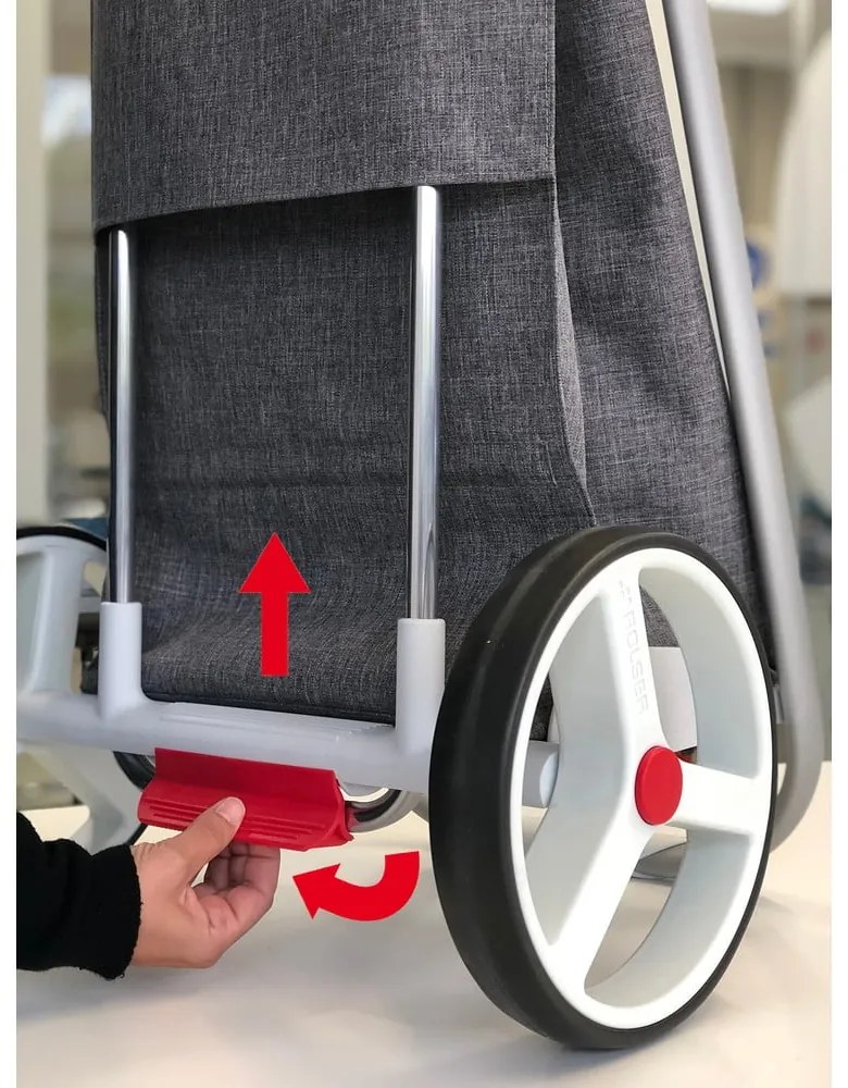 Nákupní taška na kolečkách 53 l Com Tweed Polar Black Tube – Rolser