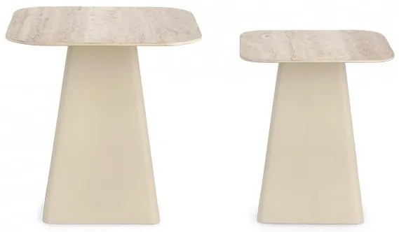 BIZZOTTO Set konferenčních stolků HARDY 52cm 47cm 0747281