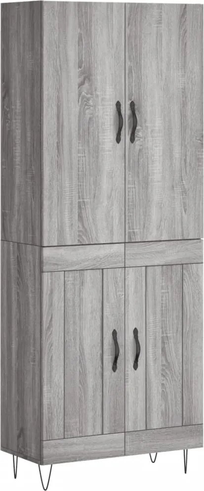 Skříň highboard šedá sonoma 69,5 x 34 x 180 cm kompozitní dřevo 3198079