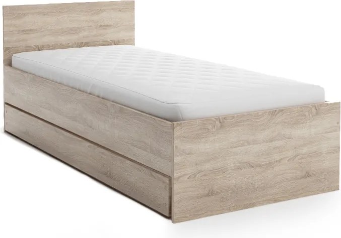 Postel ELISA 90 x 200 cm, dub sonoma Matrace: Matrace Sommera 18 cm, Rošt: Bez roštu