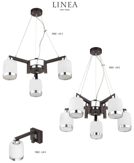 Jupiter 1058 LN3 - Závěsný lustr LINEA 3xE27/60W/230V