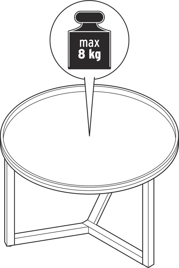 Tchibo - Konferenční stolek - barva: hnědá