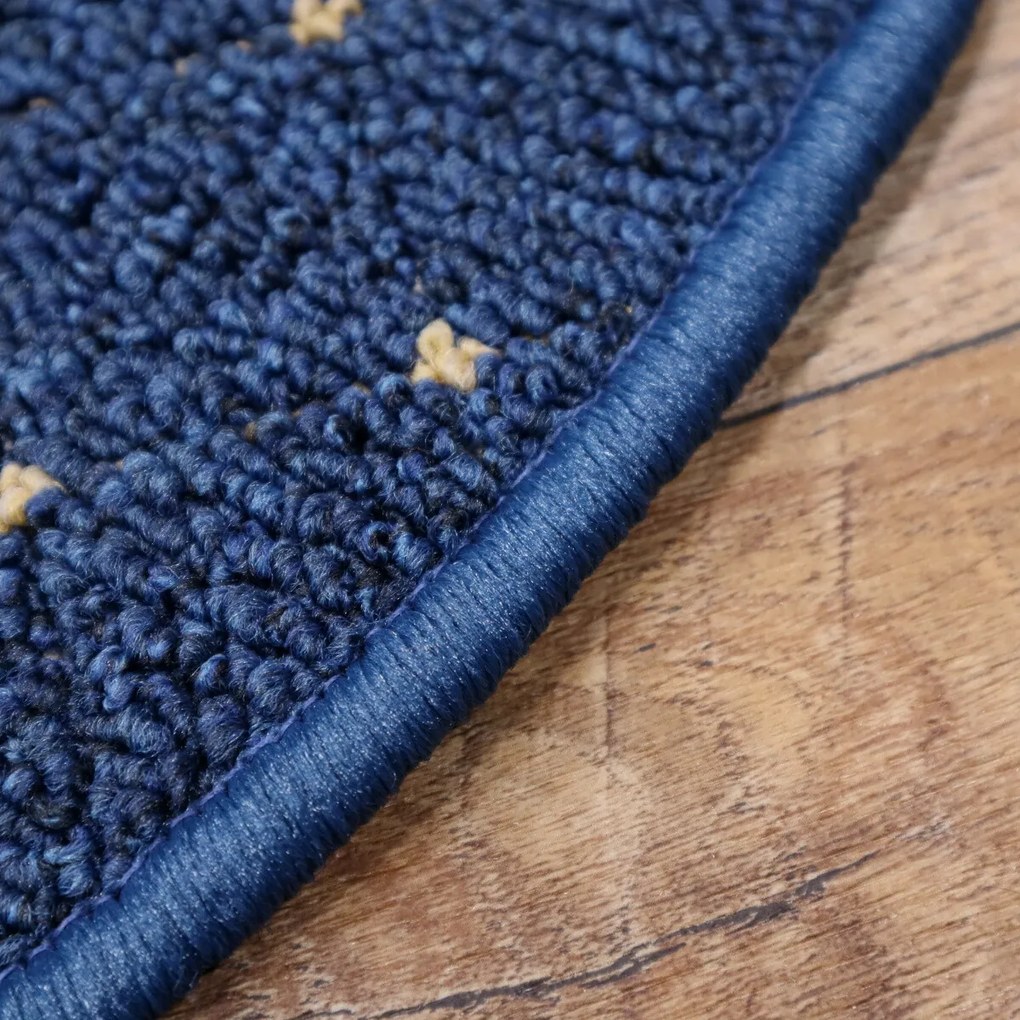 Condor Carpets, Kusový koberec Udinese modrý kruh, 200x200 (průměr) kruh, šedá, chodba / předsíň