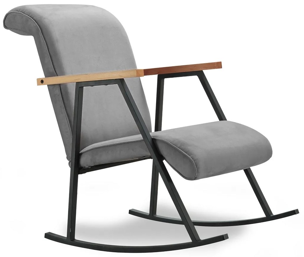 Designové houpací křeslo Baines šedé