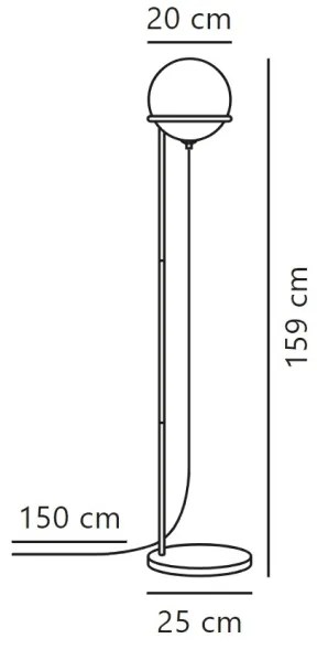 Nordlux - Stojací lampa WILSON 1xG9/5W/230V černá