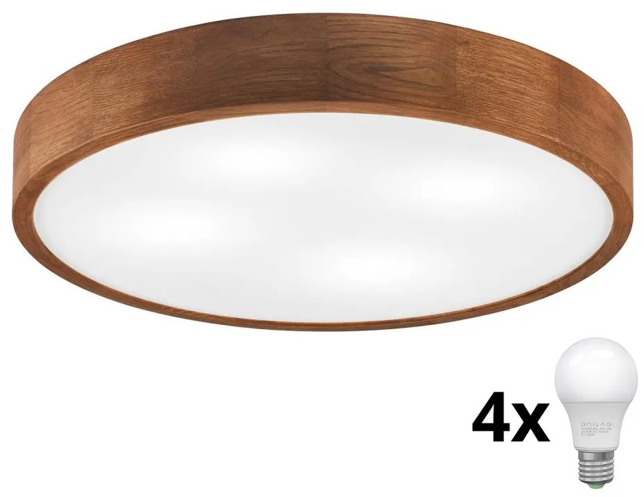 Brilagi - LED Stropní svítidlo CARVALHO 4xE27/60W/230V dub třešeň pr. 57,5 cm