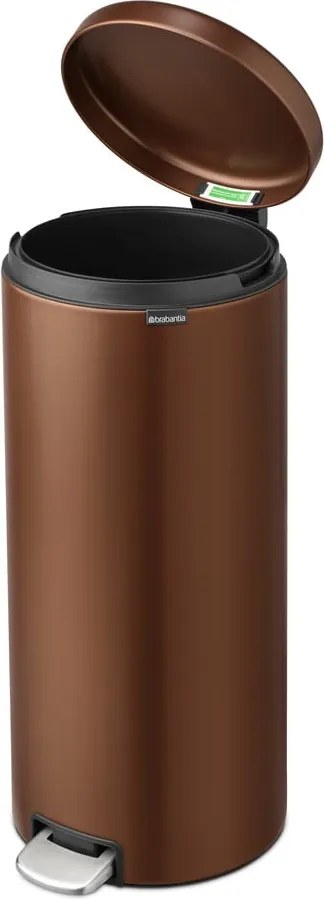 Nášlapný ocelový odpadkový koš v bronzové barvě 30 l NewIcon – Brabantia
