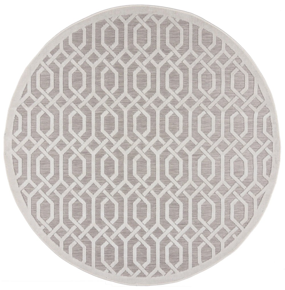 Flair Rugs, Kusový koberec Piatto Mondo Natural kruh – na ven i na doma, 160x160 (průměr) kruh, béžová, chodba / předsíň