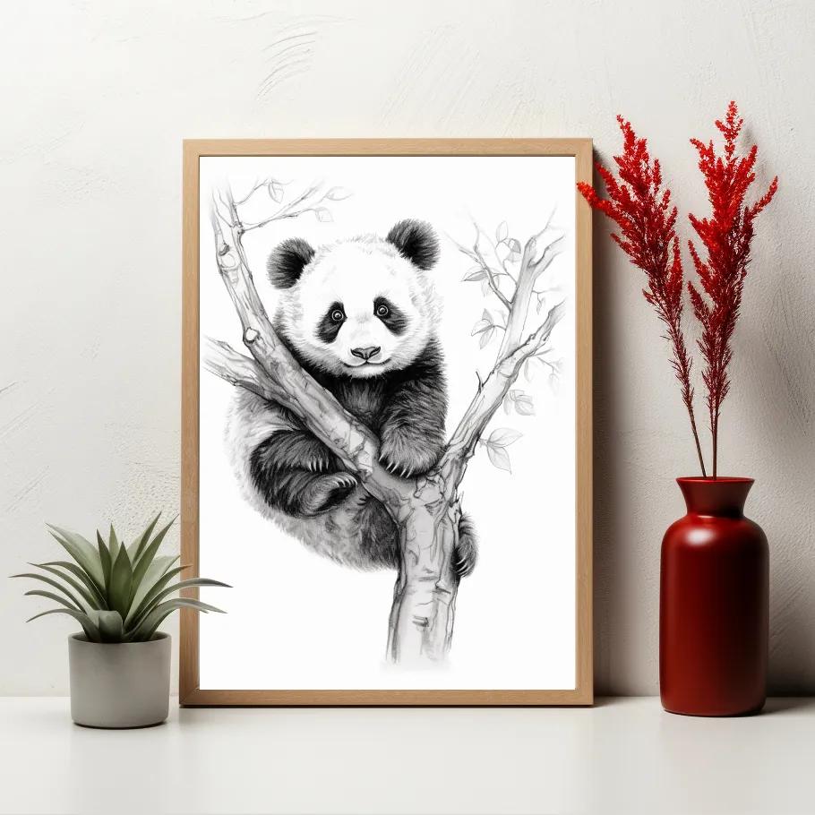 Plakát - Panda na větvi