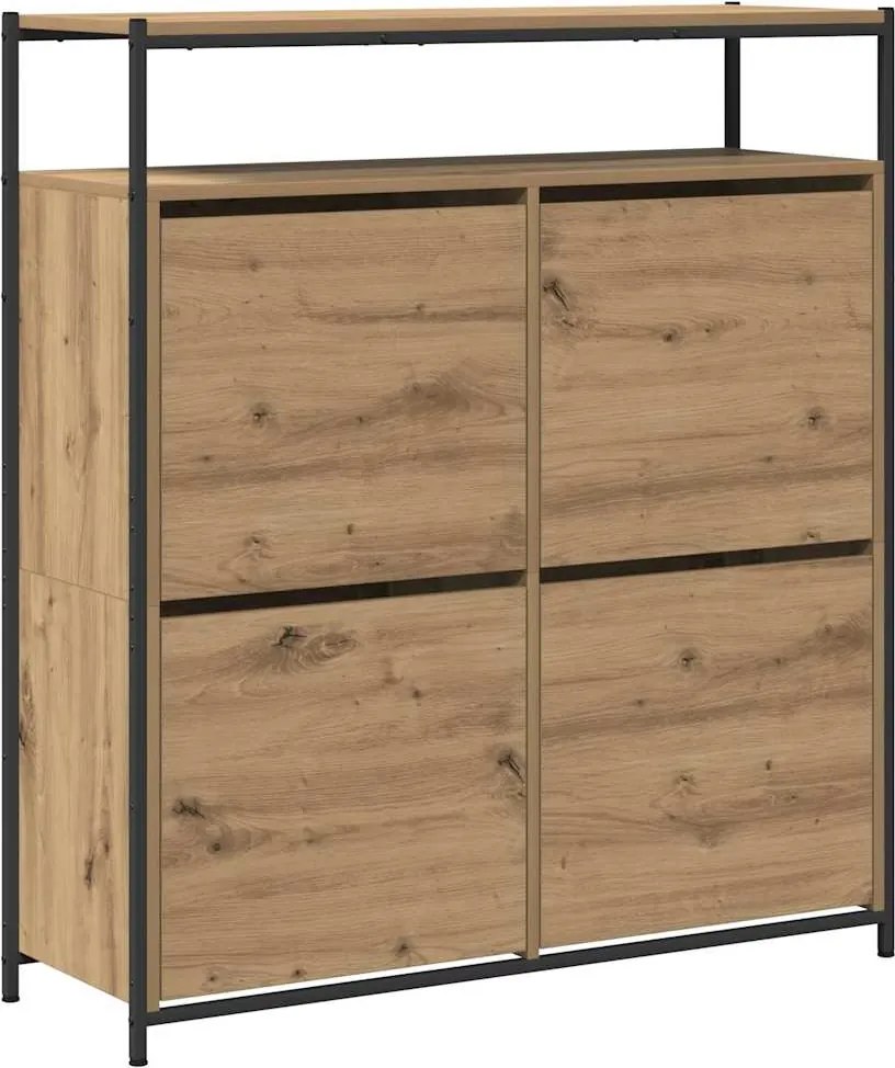 Skříň na obuv 100 x 34 x 112 cm Kompozitní dřevo Dub artisan 3365548