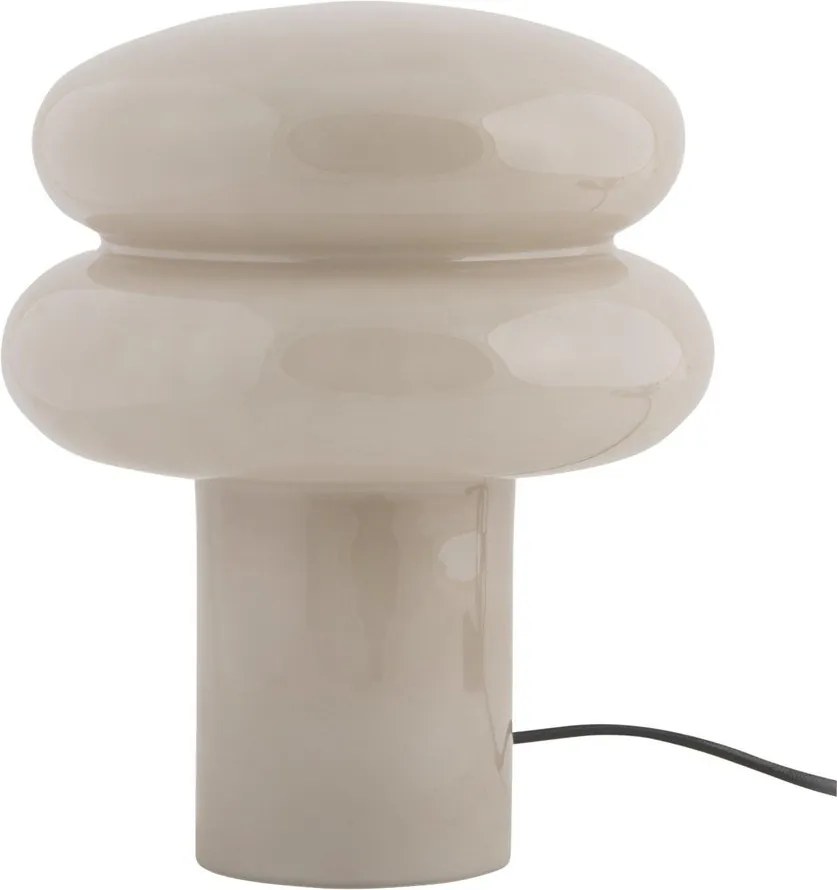 Béžová skleněná stolní lampa (výška 24 cm) Incesante – Leitmotiv