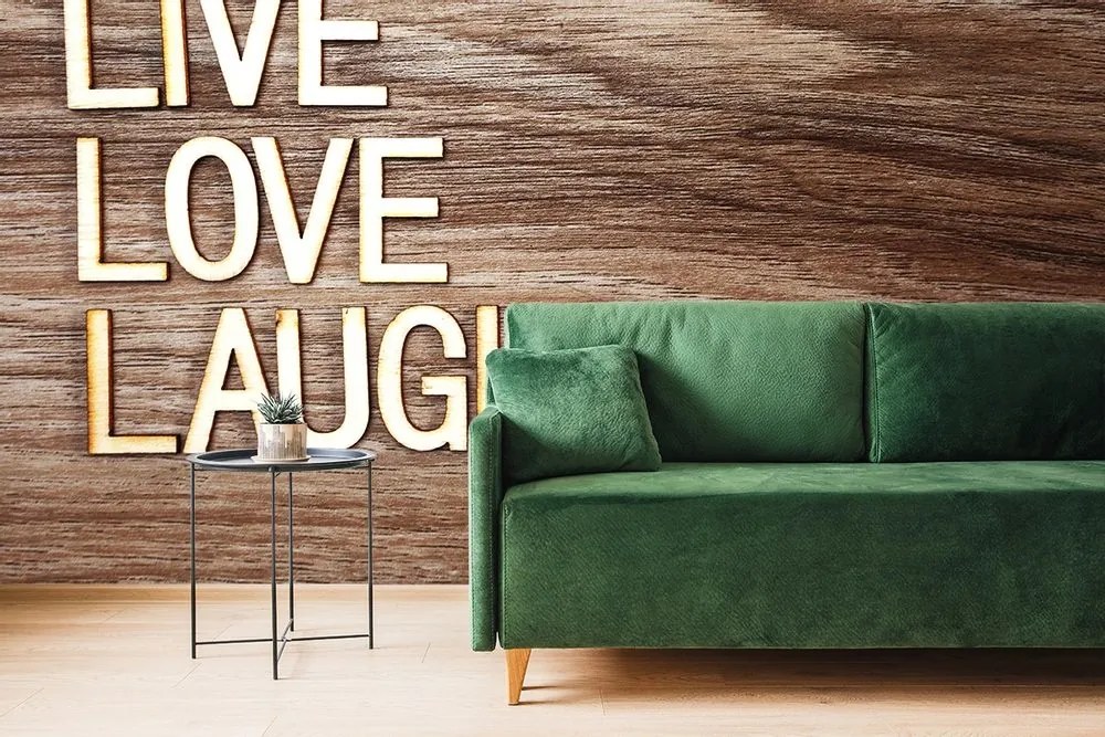 Tapeta Live Love Laugh - 150x100 cm