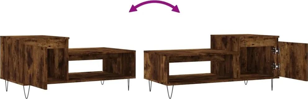 vidaXL Konferenční stolek 100x50x45 cm kompozitní dřevo [830833] Barva: Bílá