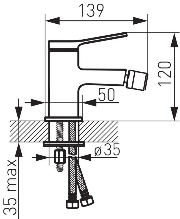 F-Design Seppia, bidetová baterie, chrom lesklý, FD1-SPA-6-11