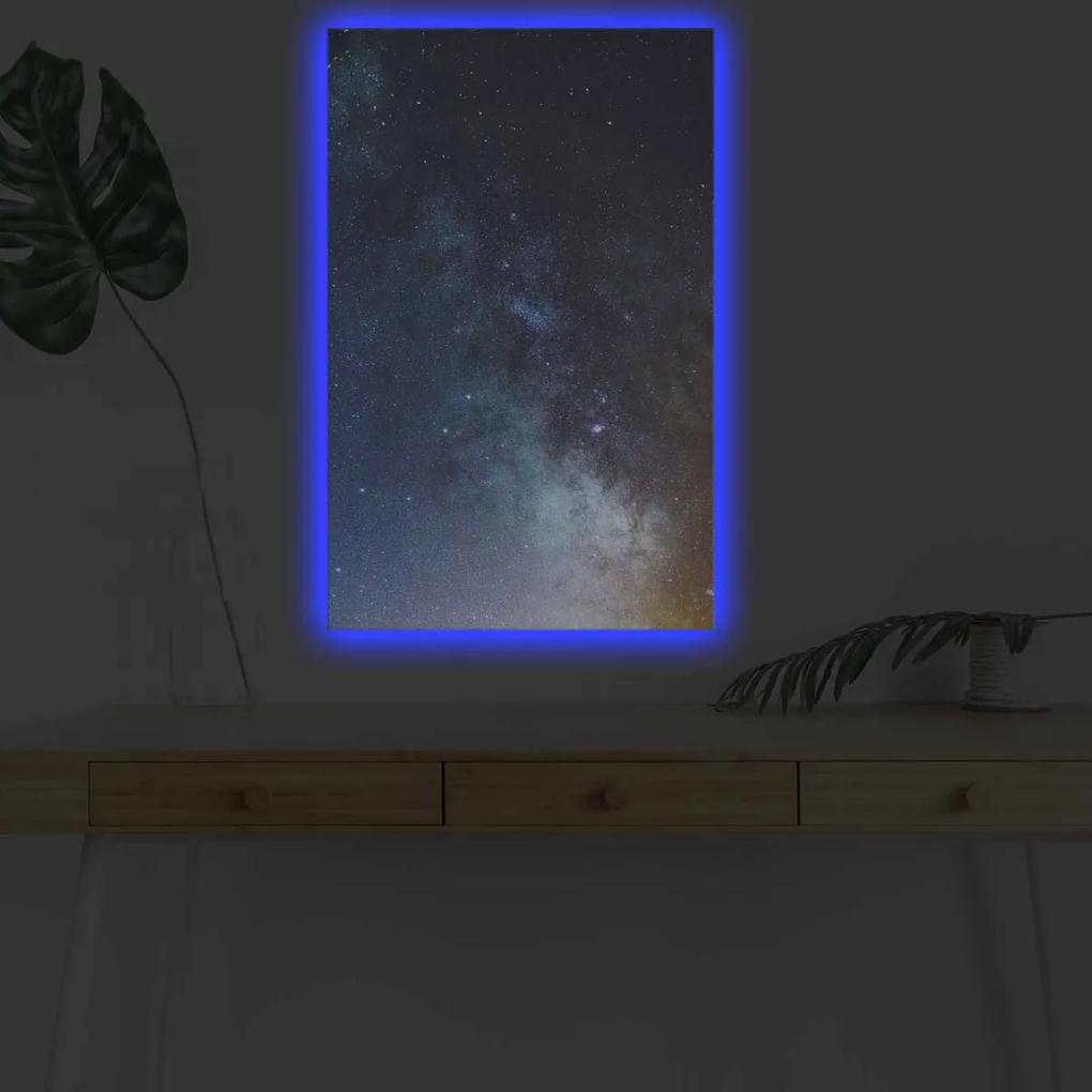 Obraz s LED osvětlením NEBE POSETÉ HVĚZDAMI 45 x 70 cm