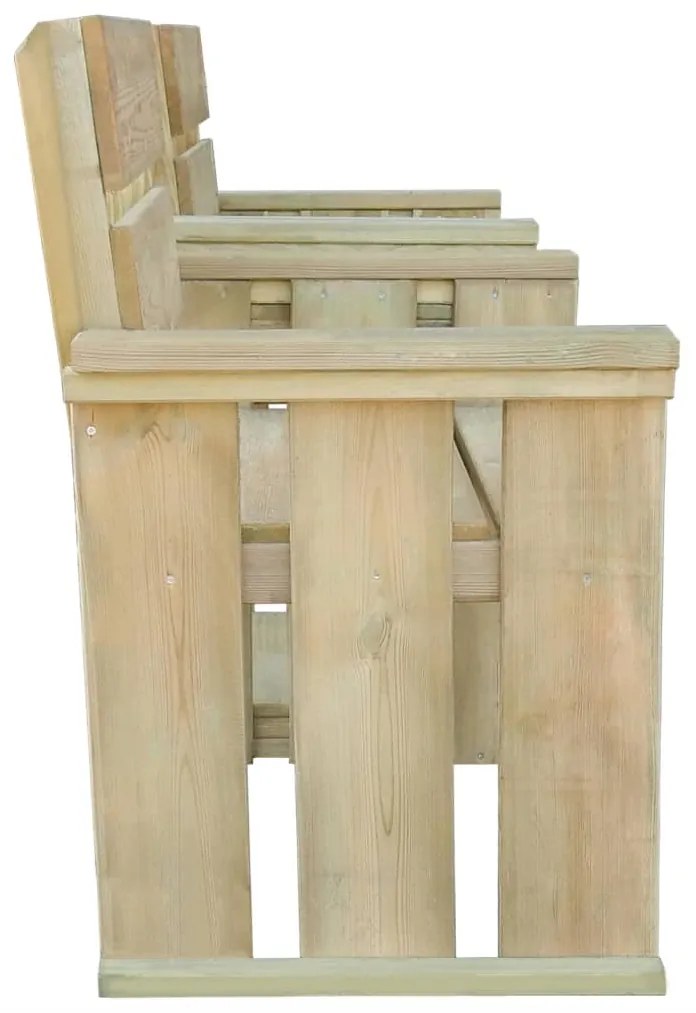 2místná zahradní lavice 150 cm impregnované borové dřevo - Default Title