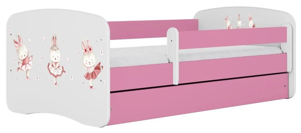 Dětská postel Babydreams králíčci růžová