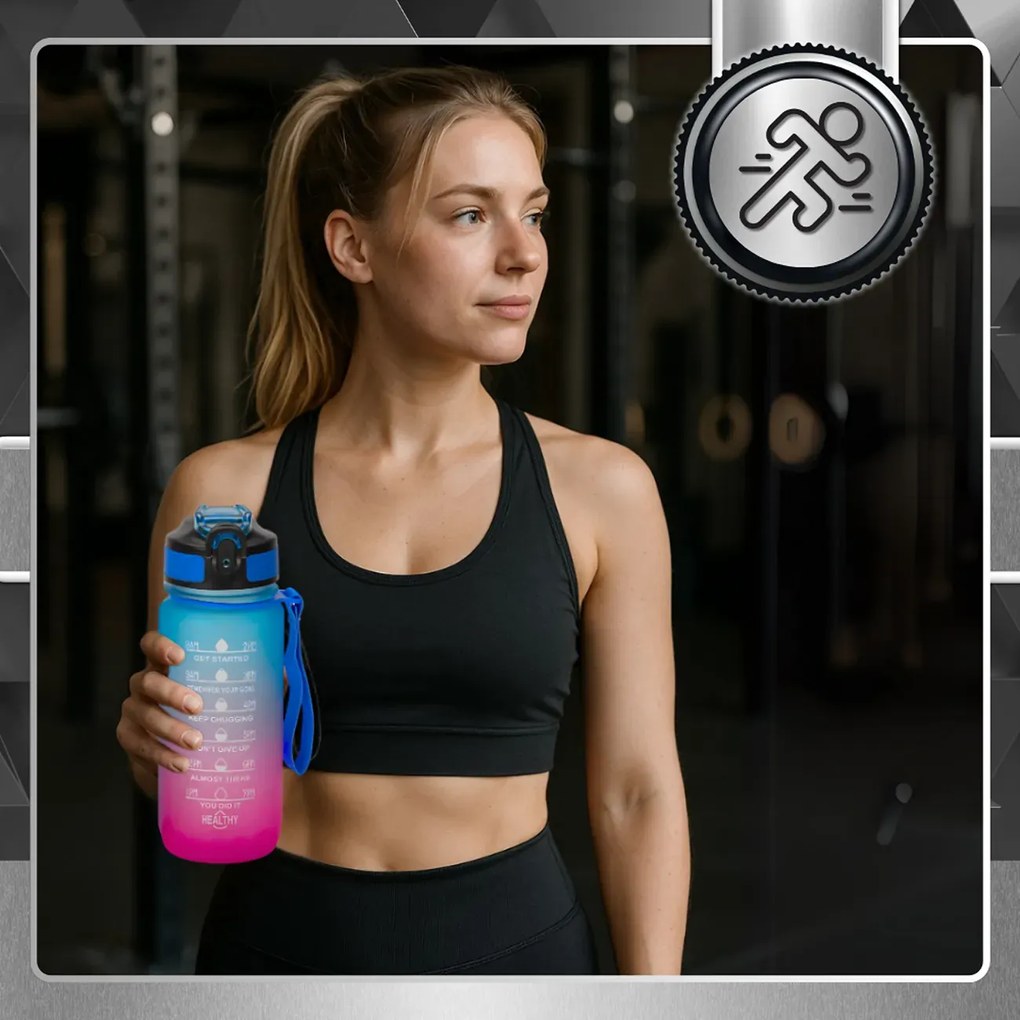 Camerazar TRESSARI 600ml sportovní láhev na vodu BPA FREE pevná plastová láhev