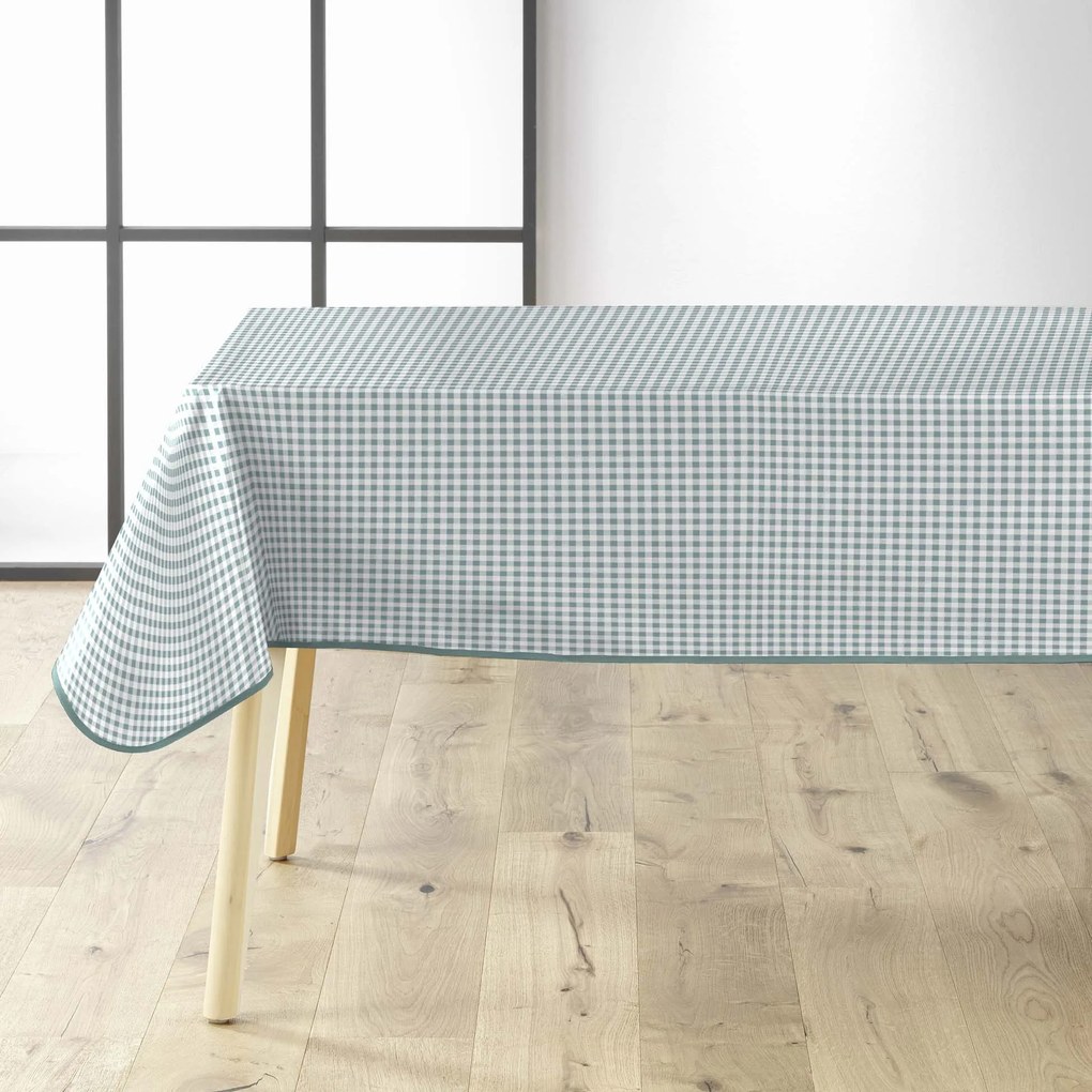 Obdélníkový ubrus MINI VICHY SAUGE, 140 x 240 cm, šalvějová kostička