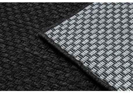 Dywany Luszczow Kusový koberec TIMO 6272 SISAL venkovní černý Rozměr koberce: 140 x 190 cm