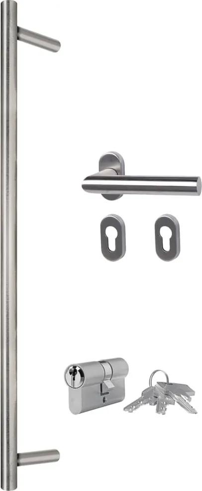 vidaXL Vchodové dveře bílé 110 x 210 cm hliník a PVC [3157067]