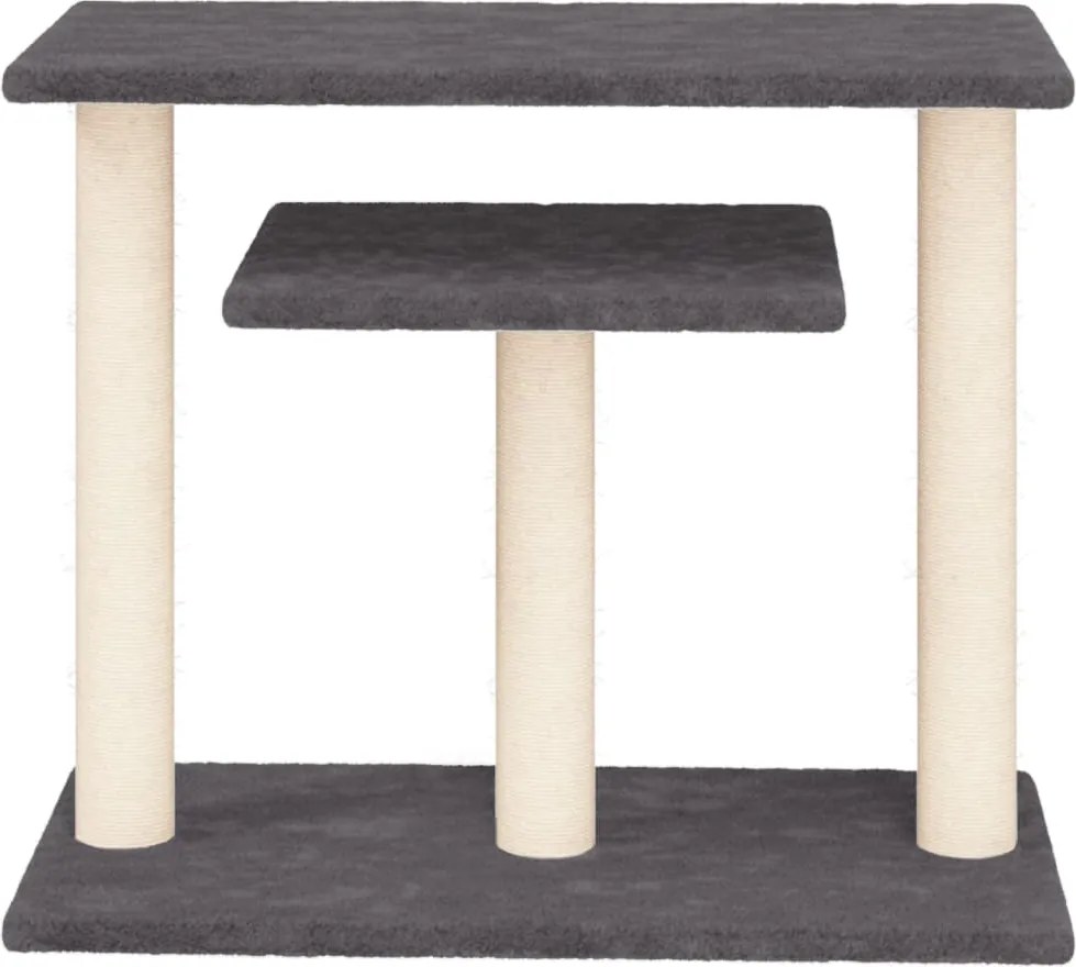 Škrabadlo pro kočky s plošinami tmavě šedé 62,5 cm 172048