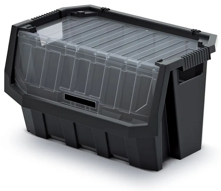 Úložný box uzavíratelný 39,6 × 29 × 28 cm, černá