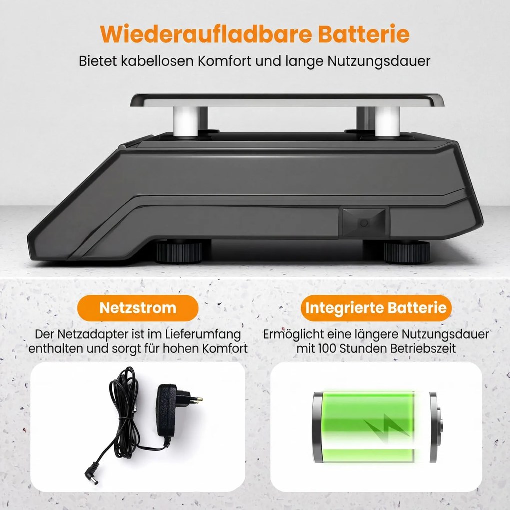 Costway 40 kg Digitální obchodní váhy Potravinové váhy s kalkulací ceny vyrobené