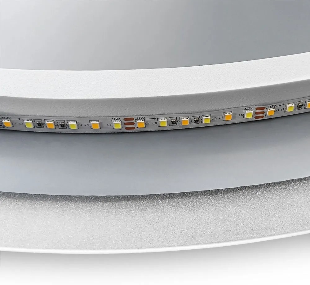Rea Zrcadlo ⌀50 cm s regulovatelným LED osvětlením