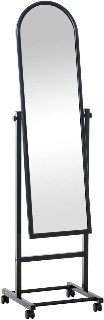 Stojící zrcadlo Evoir - 151x39x39 cm - Černá
