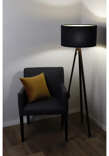 Stojací lampa STANDART 1xE27/60W/230V černá/wenge