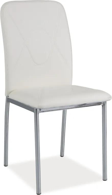 Casarredo Jídelní čalouněná židle H-623 bílá/chrom