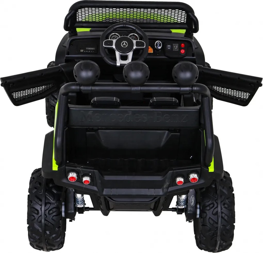 Ramiz Mercedes Benz Unimog elektrické autíčko pro děti zelené + pohon 4x4