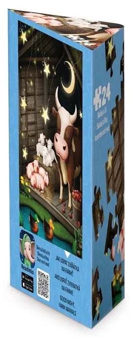 Dino Puzzle triangl Zvířátka na farmě 24 dílků