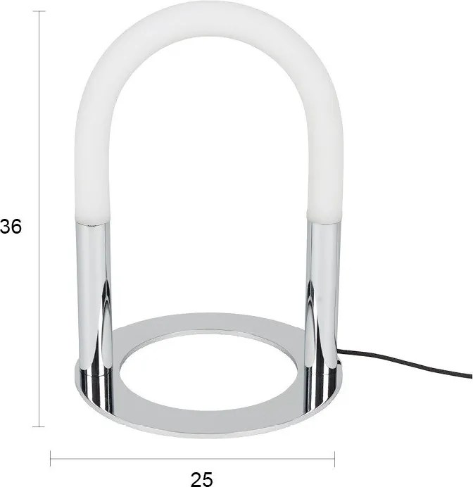 Kovová LED stmívatelná stolní lampa ve stříbrné barvě (výška 36 cm) Arch – Zuiver