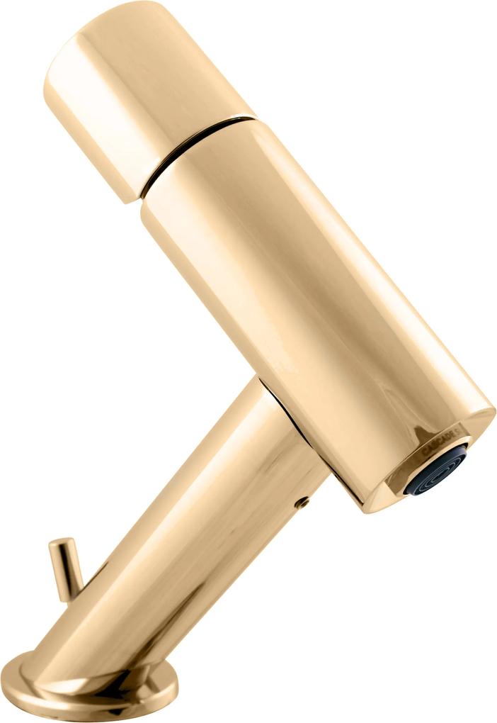 Slezák - RAV Vodovodní baterie umyvadlová s otvíráním odpadu SEINA zlato SE229.0KZ Barva: Zlatá, Připojovací hadičky - závit: 3/8"