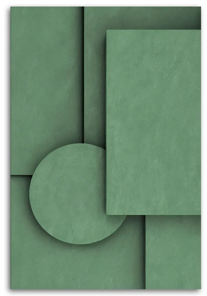 Gario Obraz na plátně Reliéf geometrických tvarů Rozměry: 40 x 60 cm