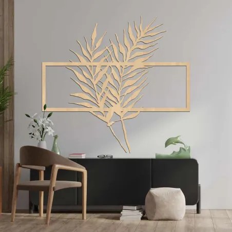 Dřevěná dekorace Tropické listy - Moderní botanický design | SENTOP HDF0303