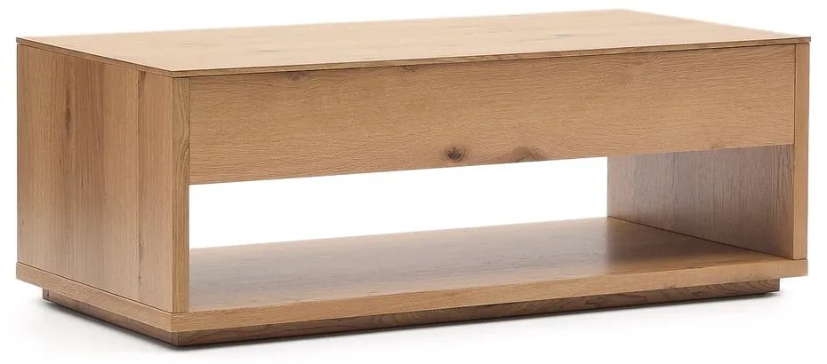 Konferenční stolek v dekoru dubu v přírodní barvě 60x120 cm Alguema – Kave Home