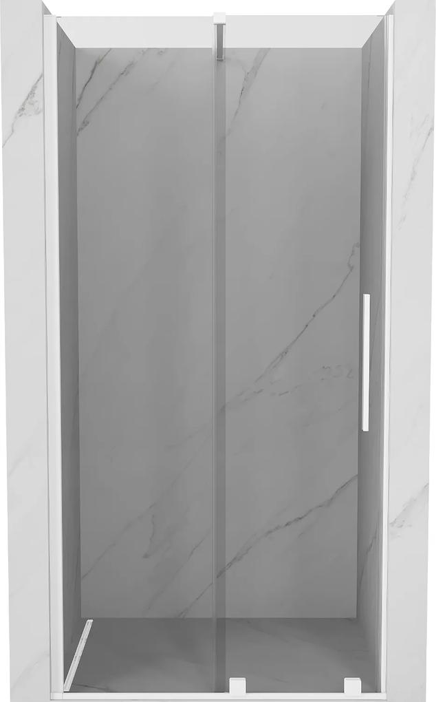 Mexen Velar, posuvné dveře do otvoru 85x200 cm, 8mm čiré sklo, bílá, 871-085-000-01-20