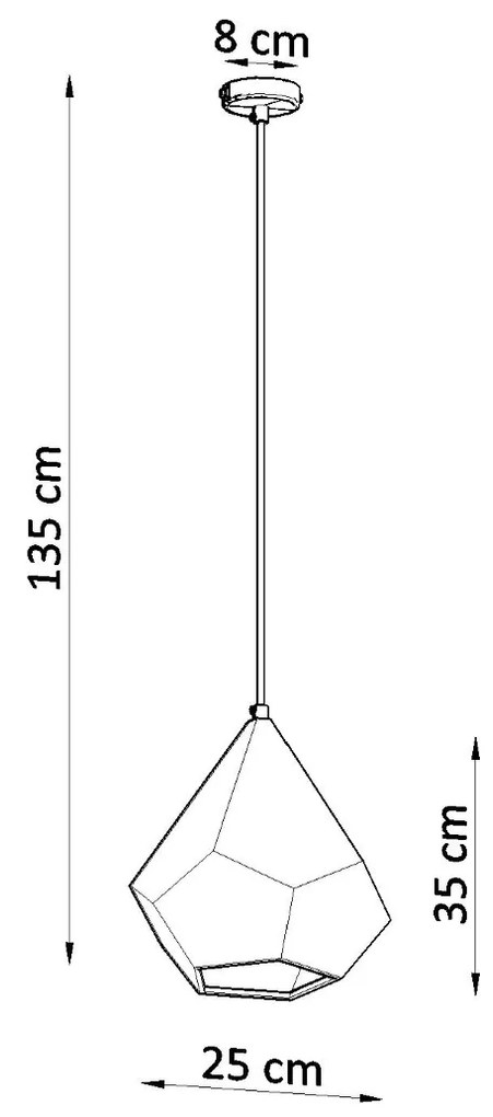 Závěsné svítidlo Pavlus, 1x bílé keramické stínítko