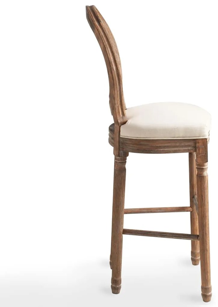 Barové židle 2 ks - lněné ratanové | 48x52x123 cm