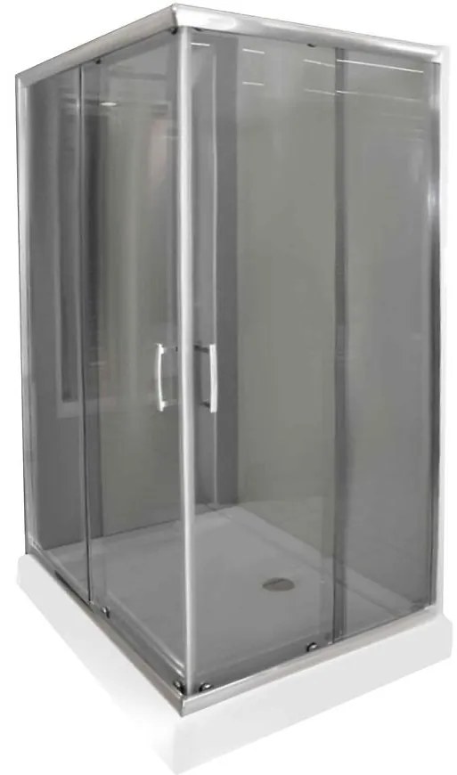 Sprchový kout čtvercový  KN/TX5B 80/100 GY SB Glass protect
