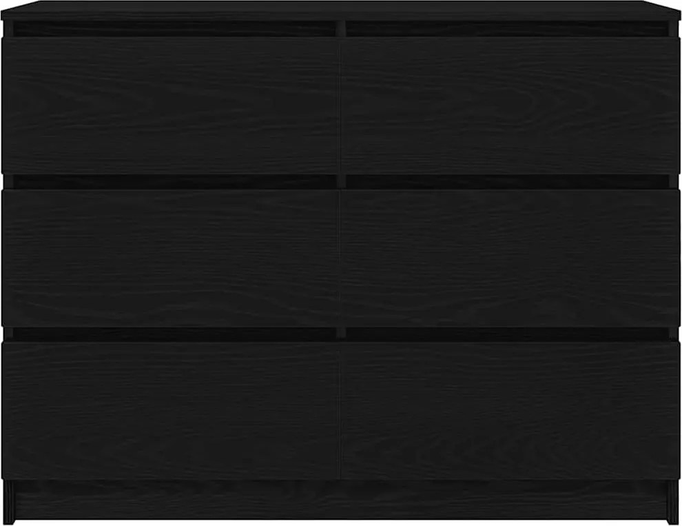 Příborník Černý dub 100x35x76 cm Dřevěná konstrukce 3328499