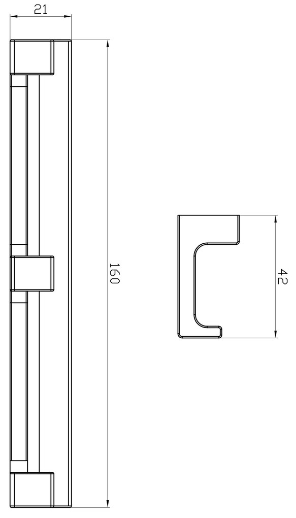 Slezák Rav Nil věšáček trojitý lesklá zlatá NLA0105Z
