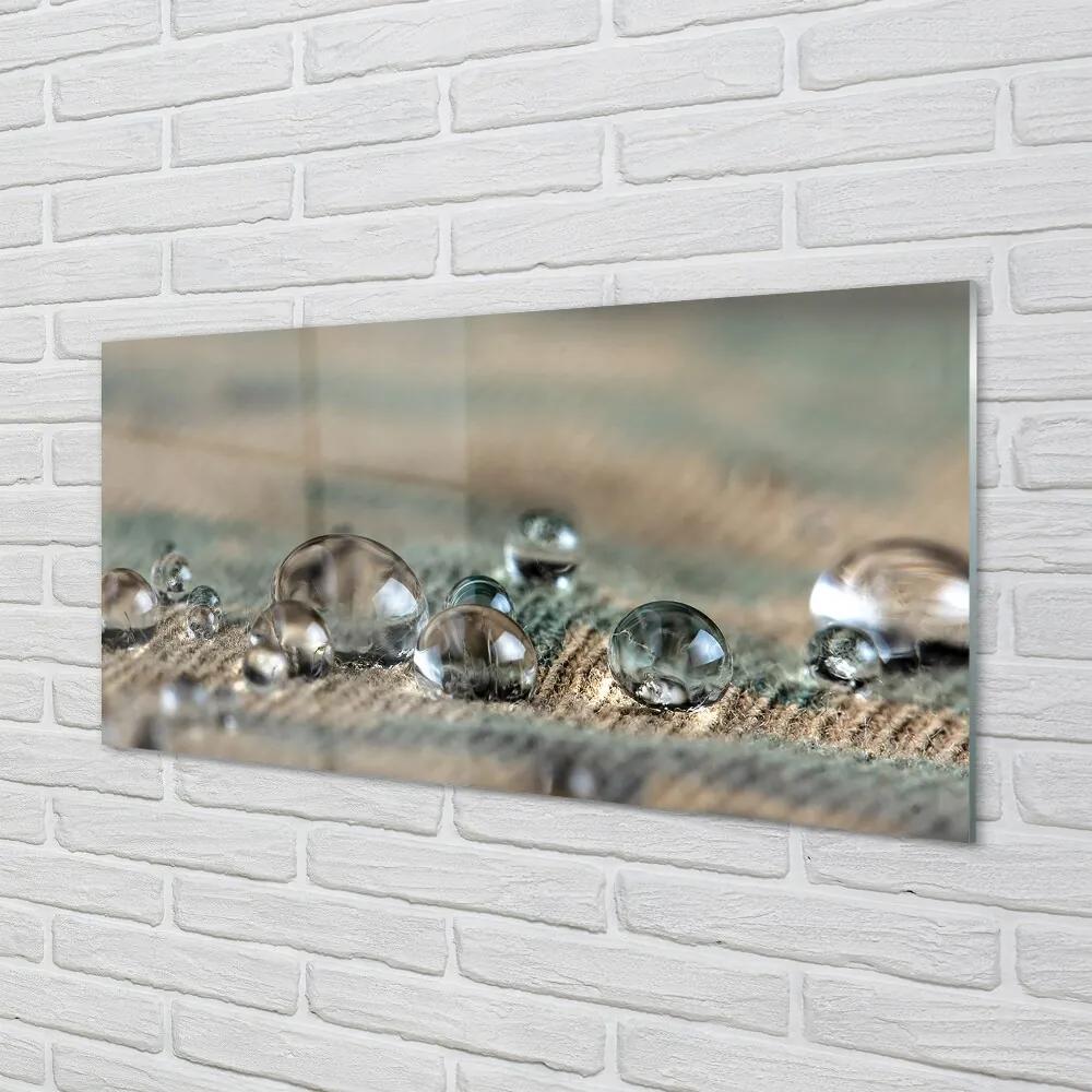 Obraz na skle Kapky makro materiál 100x50 cm