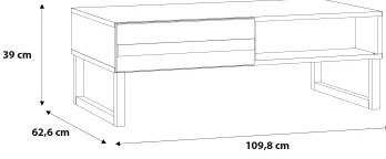 Konferenční stolek TARO zelená
